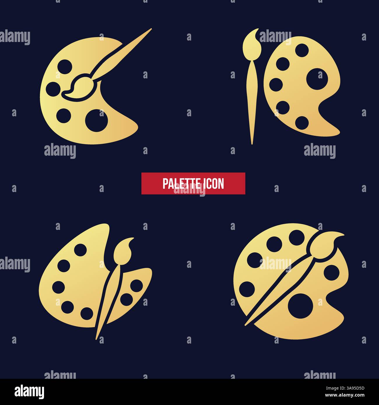 palette icon flat vector illustration Stock Vector Image & Art - Alamy
