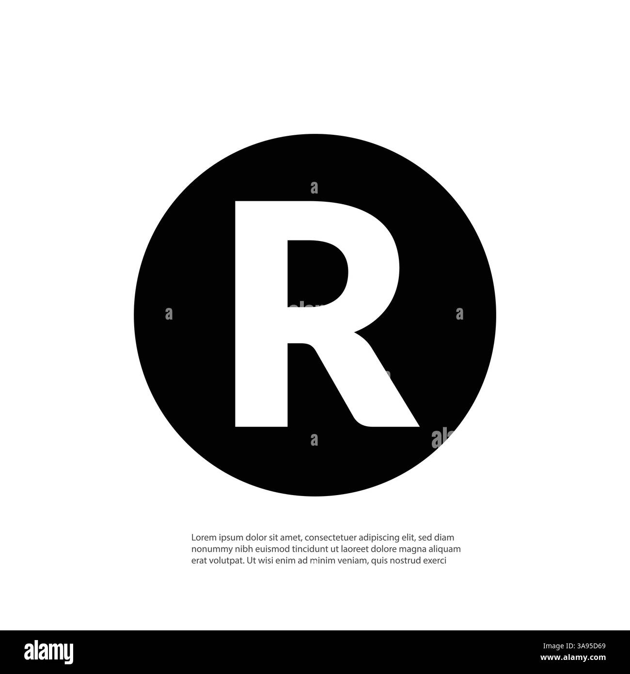 Registered Trademark symbol , isolated black vector illustration Stock ...