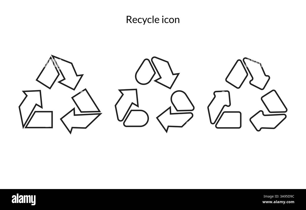 Recycle sign isolated on white background Stock Vector Image & Art - Alamy