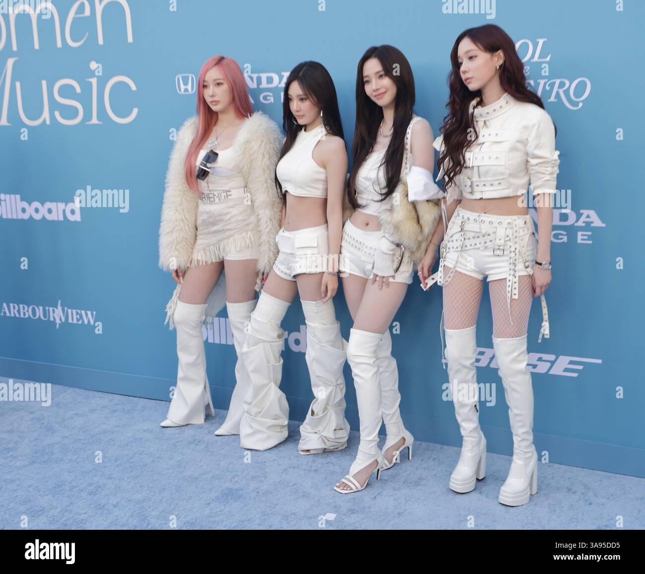 Giselle, Ningning, Karina, Winter of Aespa attend the 2025 Billboard ...