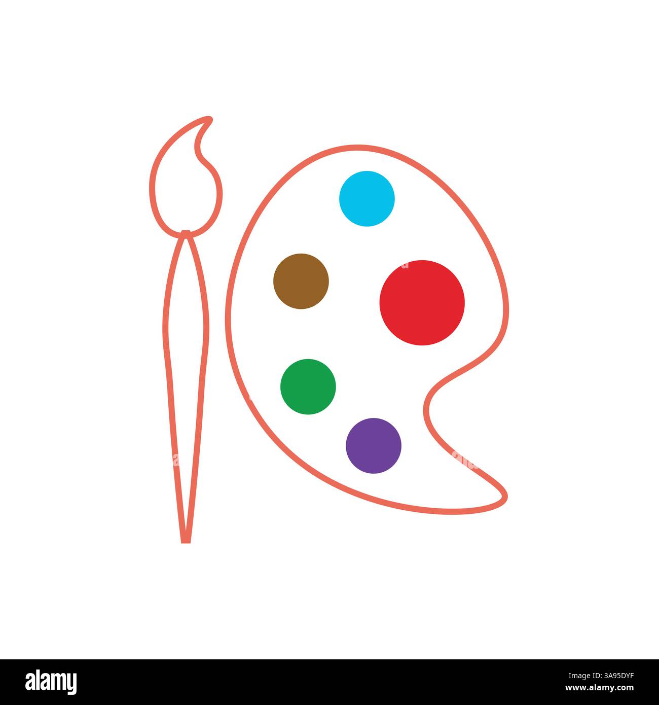Flat palette icon symbol vector Illustration Stock Vector Image & Art ...