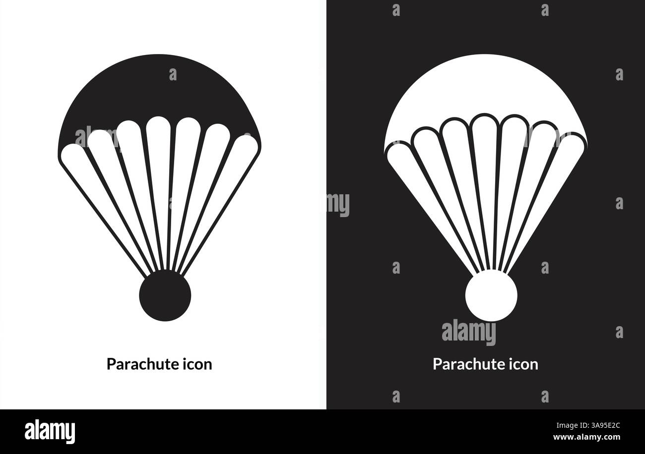 Parachute icon isolated on Stock Vector Images - Alamy