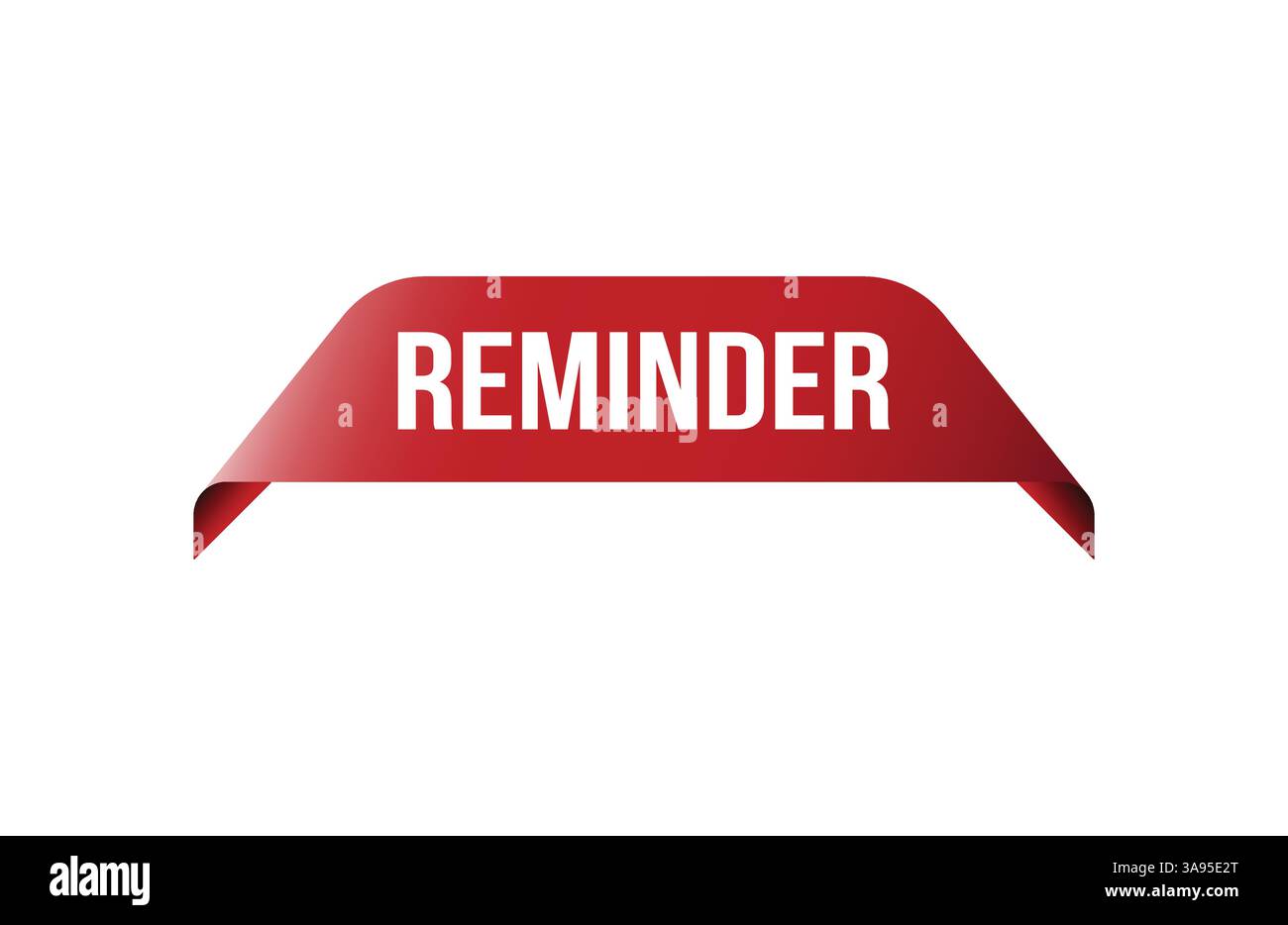 Red banner Reminder on white background Stock Vector Image & Art - Alamy