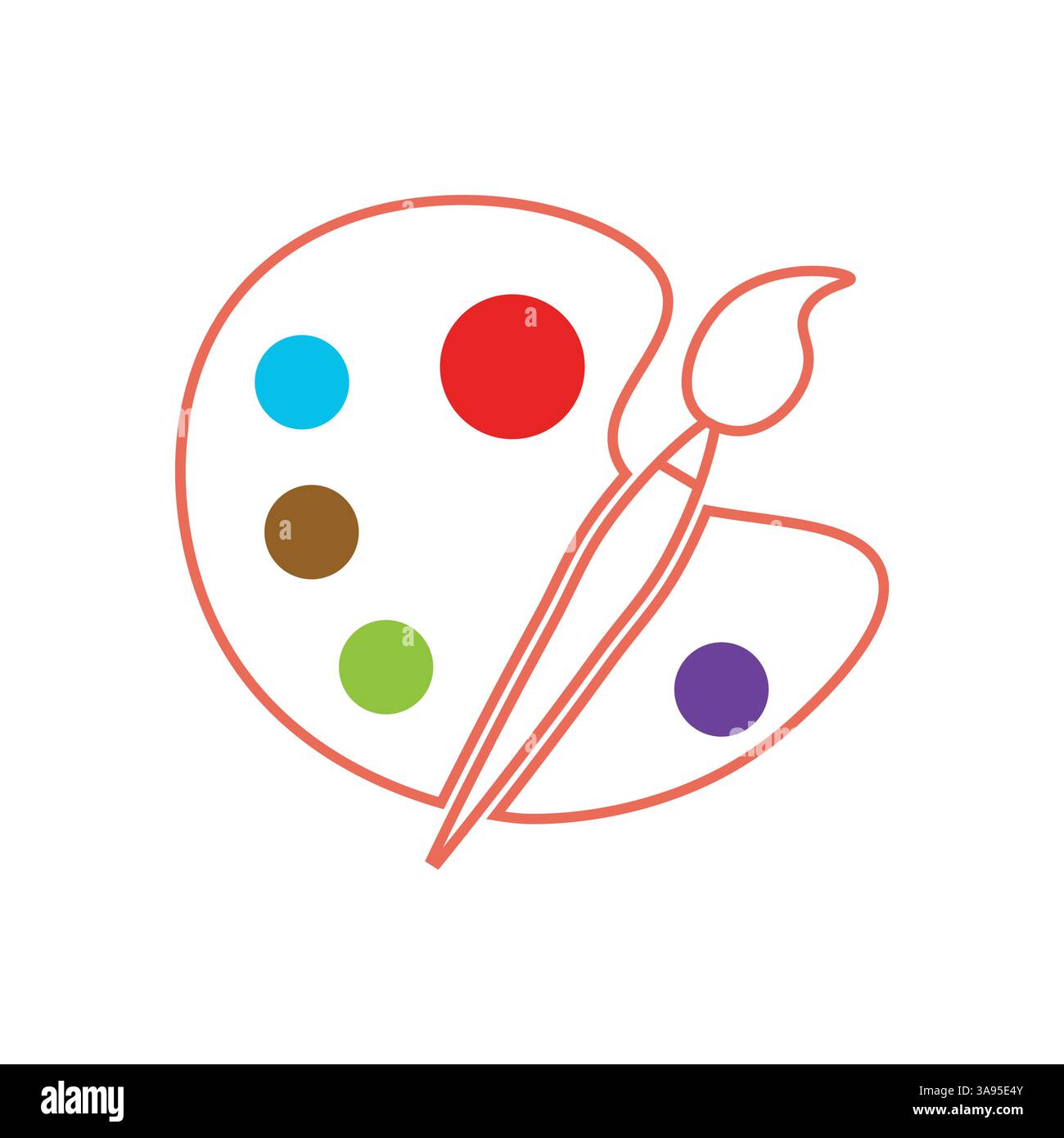 Flat palette icon symbol vector Illustration Stock Vector Image & Art ...