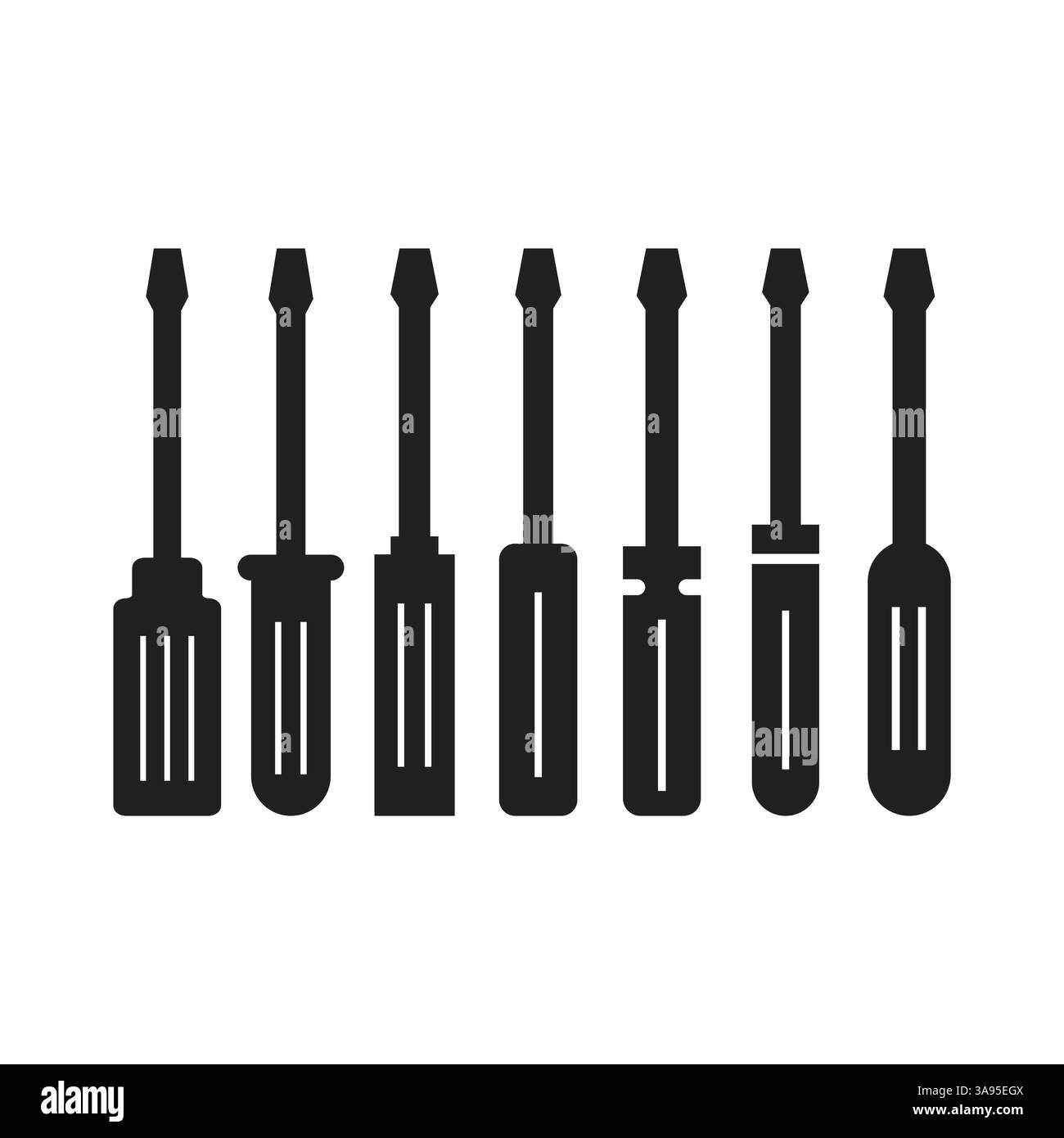 Screwdriver icon set. flat vector illustration Stock Vector Image & Art ...