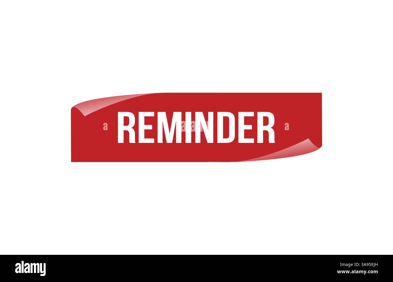 Red banner Reminder on white background Stock Vector Image & Art - Alamy
