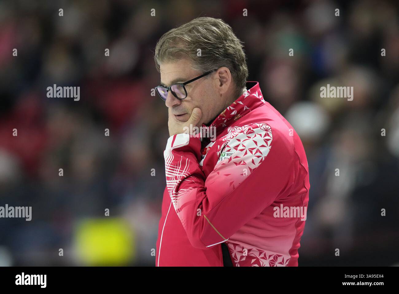 Japan's coach Bob Ursel is shown during his team's match against Canada ...