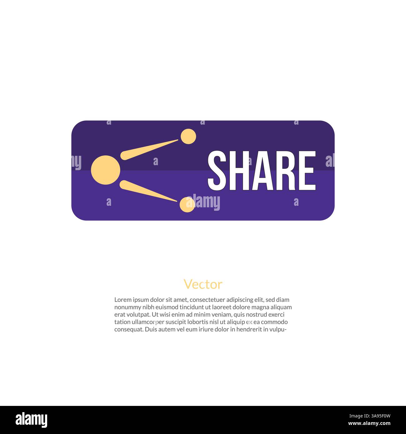 share button icon in flat style Stock Vector Image & Art - Alamy