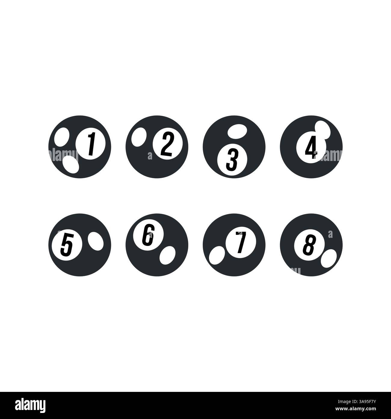 set of vector billiard balls icon Stock Vector Image & Art - Alamy