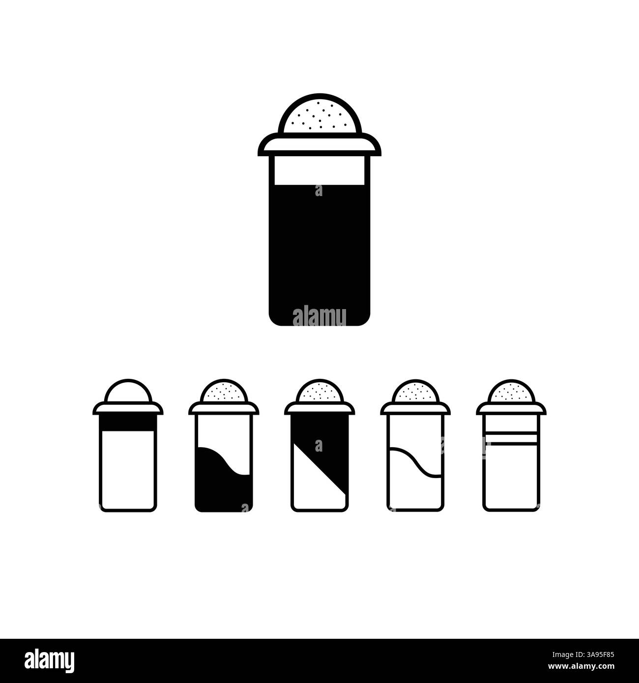 Salt shaker icon, in flat style with background Stock Vector Image ...