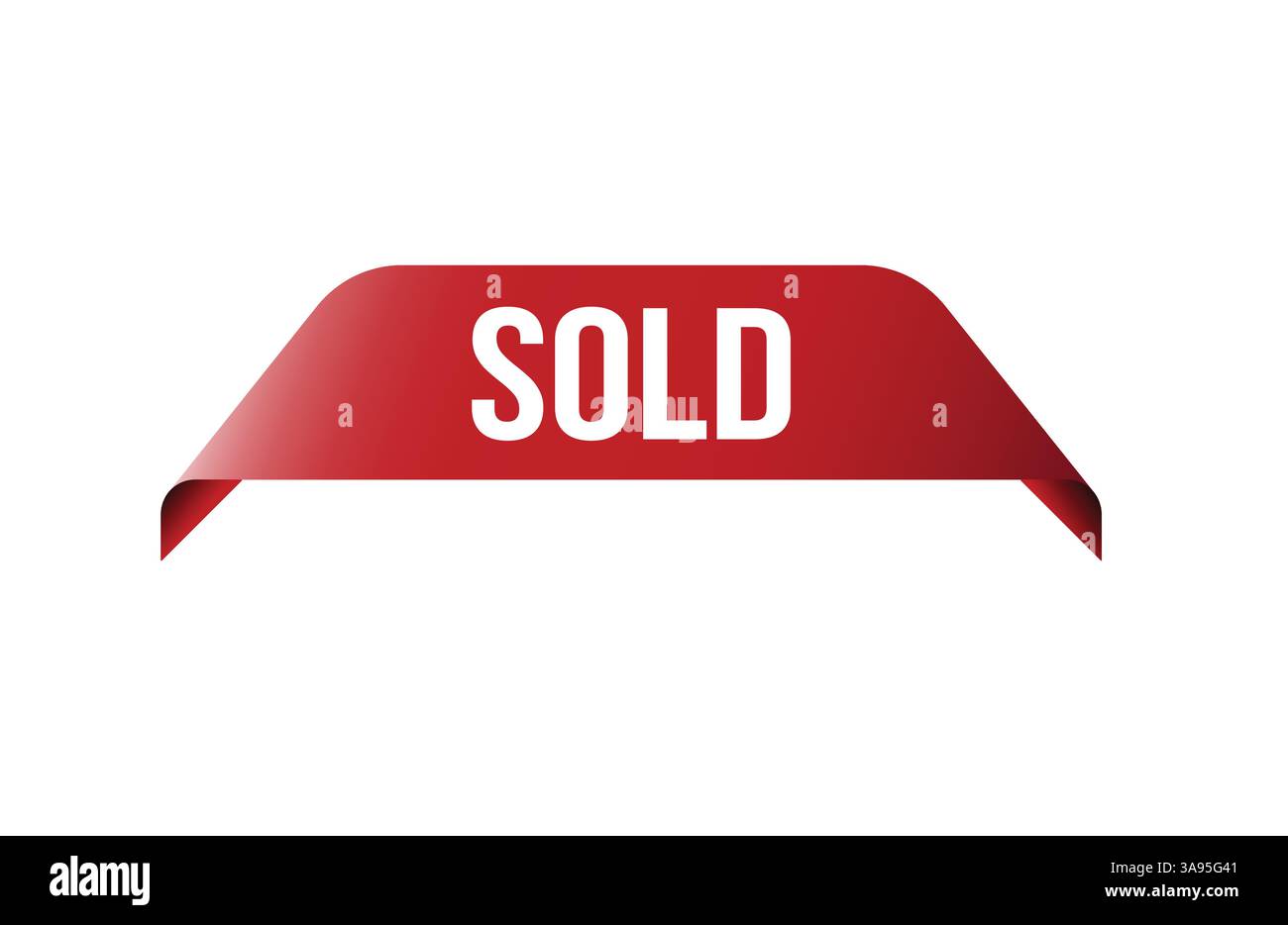 Red banner Sold on white background Stock Vector Image & Art - Alamy