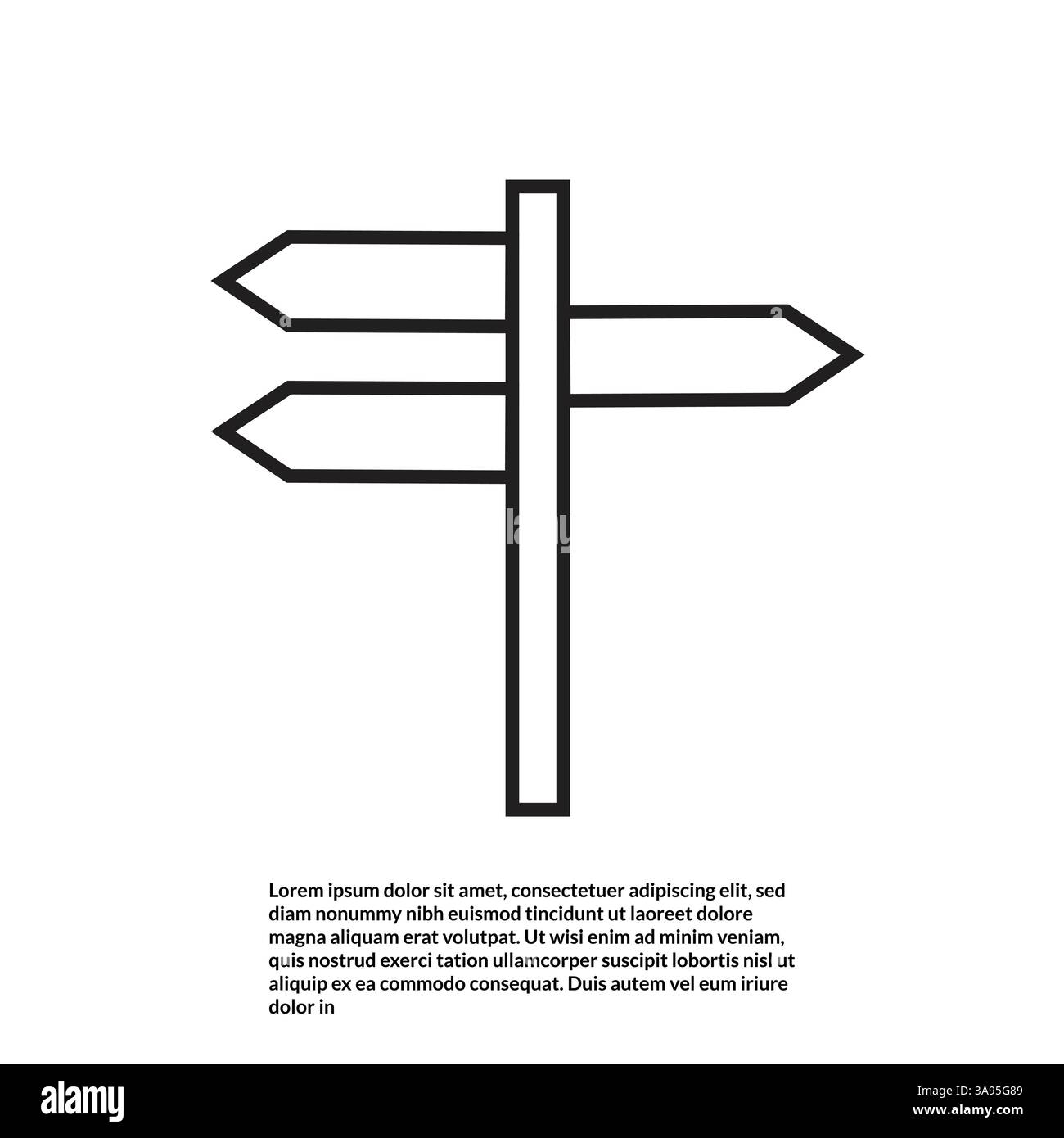 Signpost icon vector logo Cut Out Stock Images & Pictures - Alamy