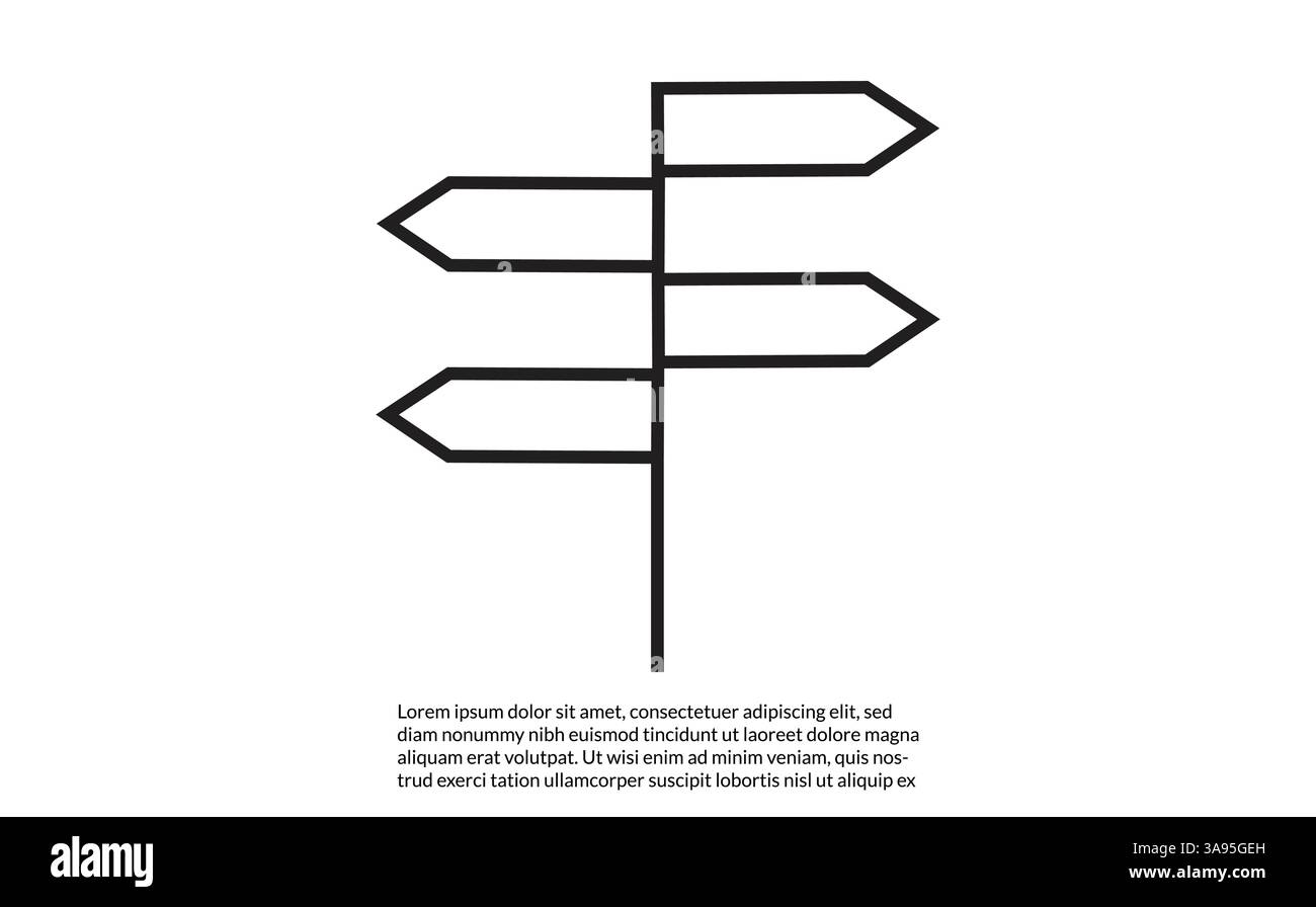 Signpost icon vector logo Cut Out Stock Images & Pictures - Alamy