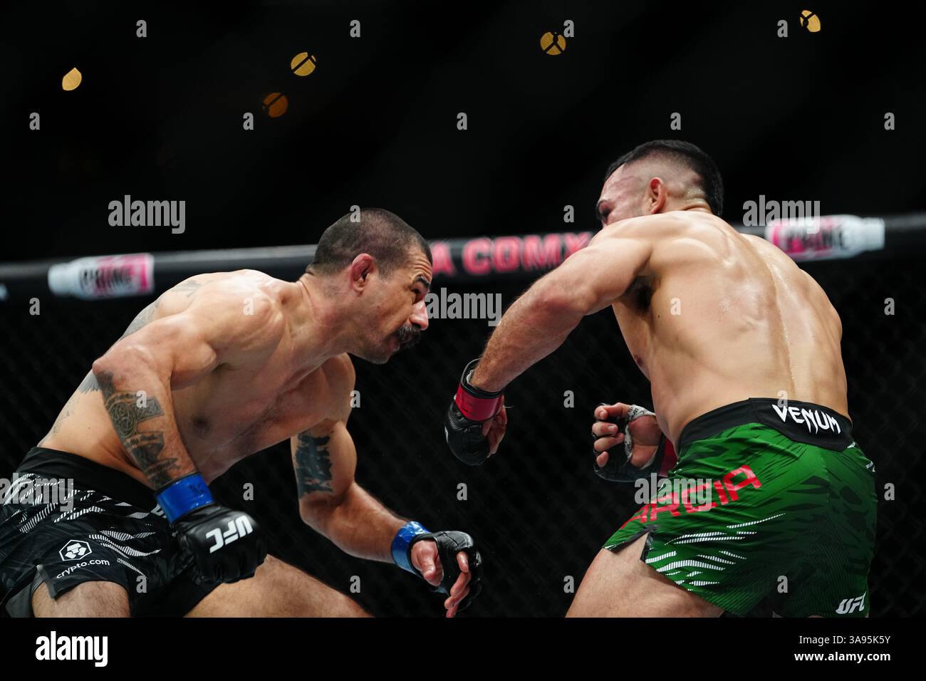 MEXICO CITY, MEXICO - MARCH 29: Rafa Garcia and Vinc Pichel meet in the ...