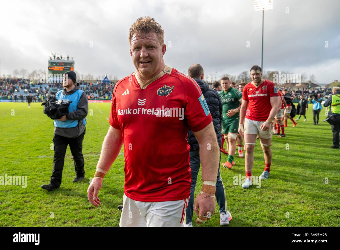 Castlebar, Ireland. 30th Mar, 2025. Stephen Archer of Munster after the ...
