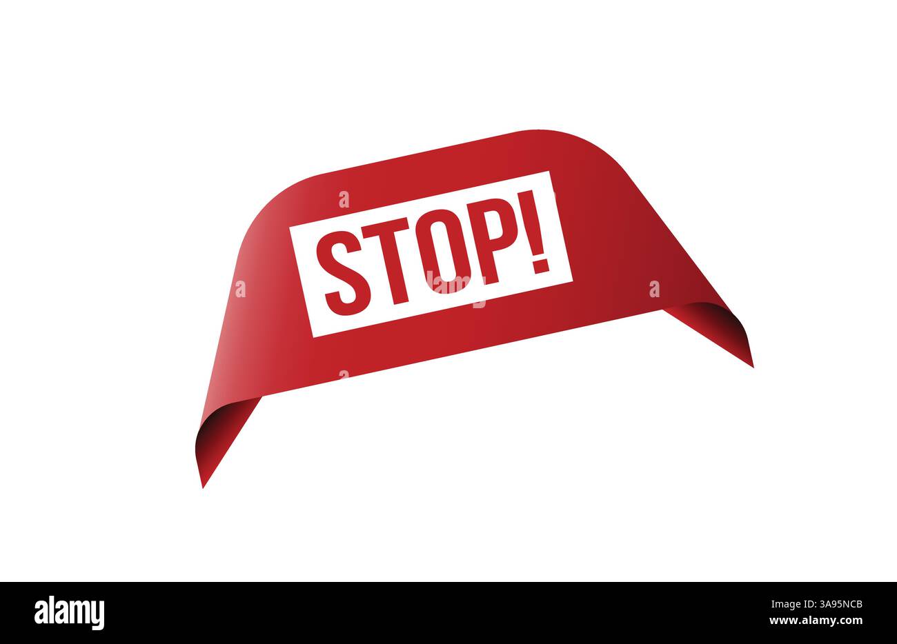 Brush style Stop red banner design on white background Stock Vector ...