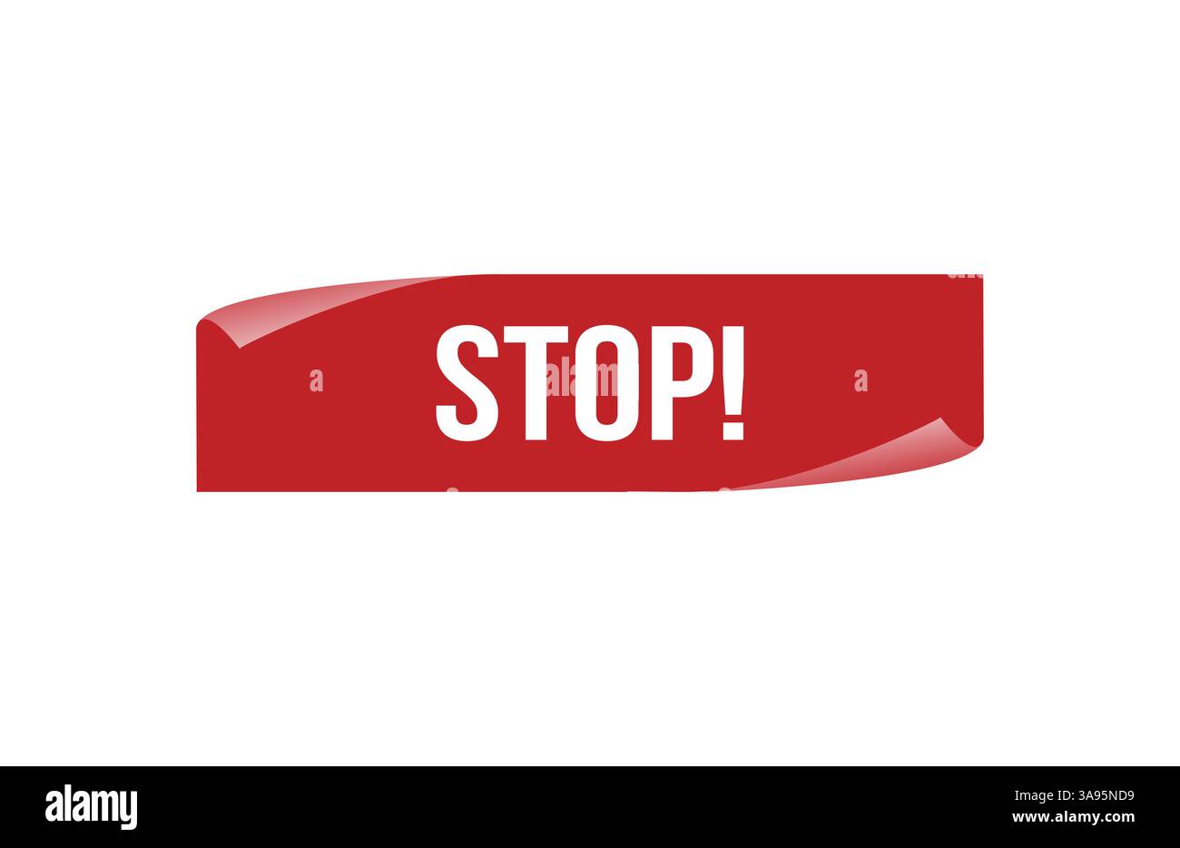 Brush style Stop red banner design on white background Stock Vector ...