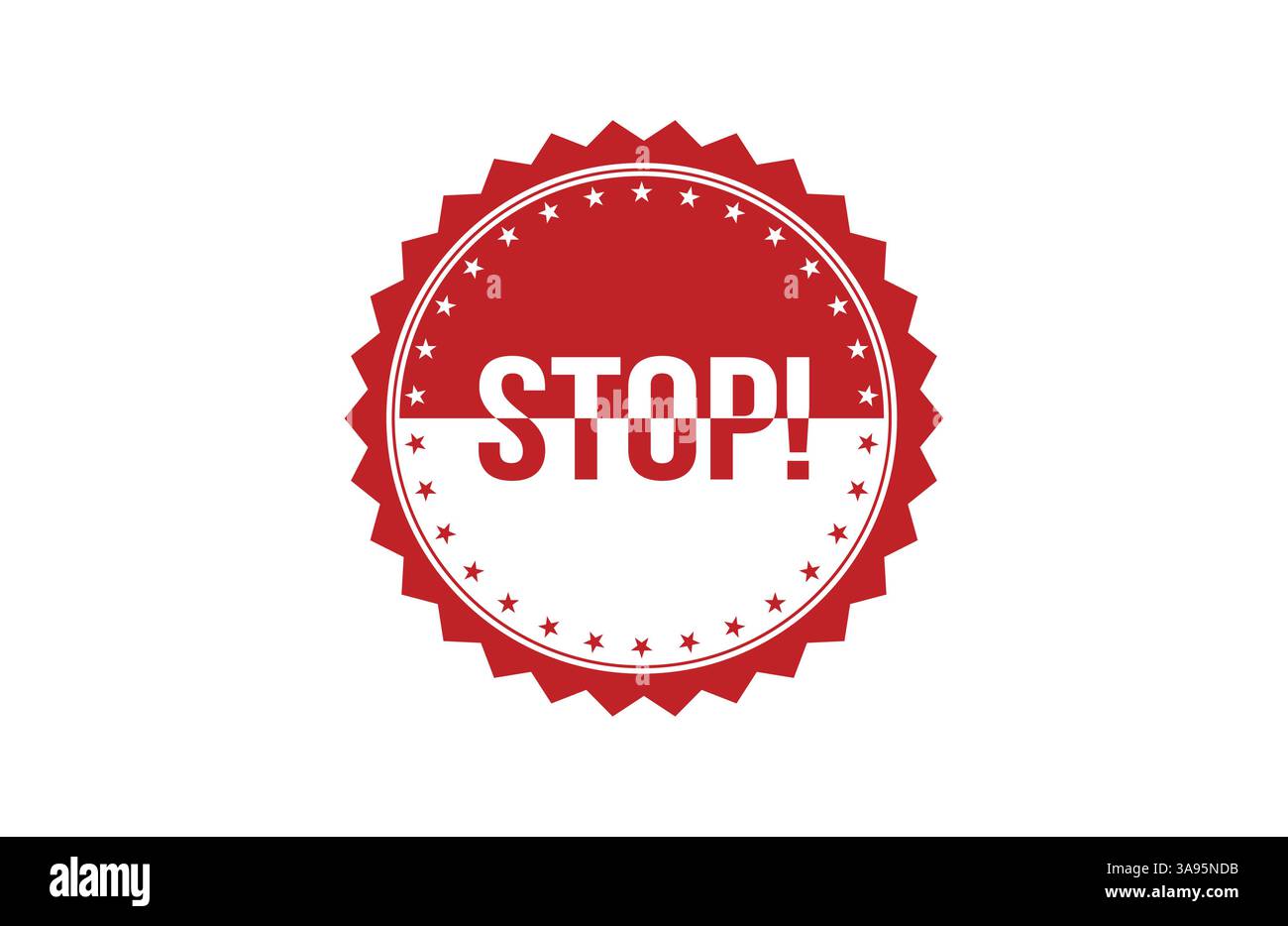 Brush style Stop red banner design on white background Stock Vector ...