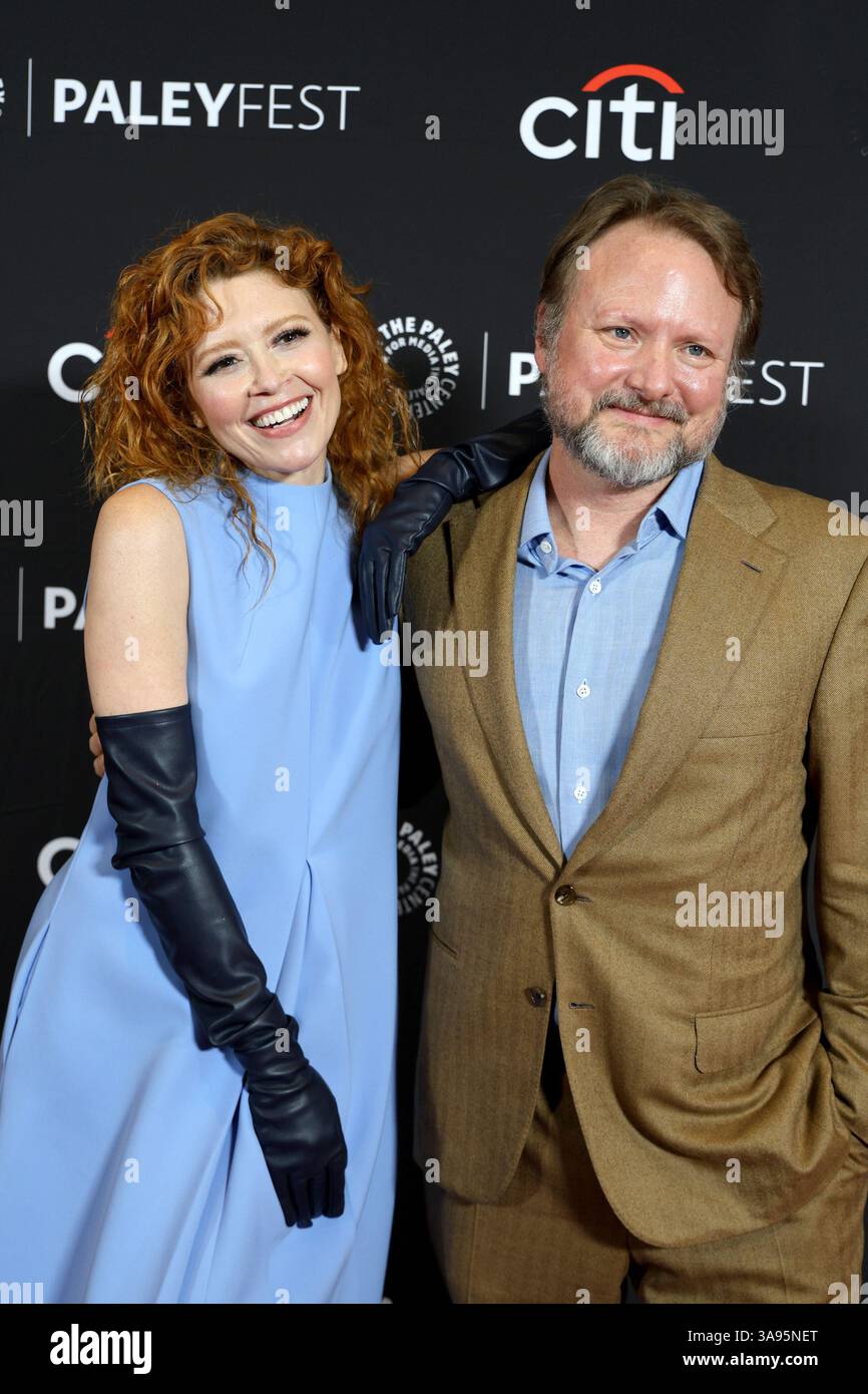 Los Angeles, California, USA. 29th Mar 2025. Natasha Lyonne and Rian Johnson at the 2025 ...