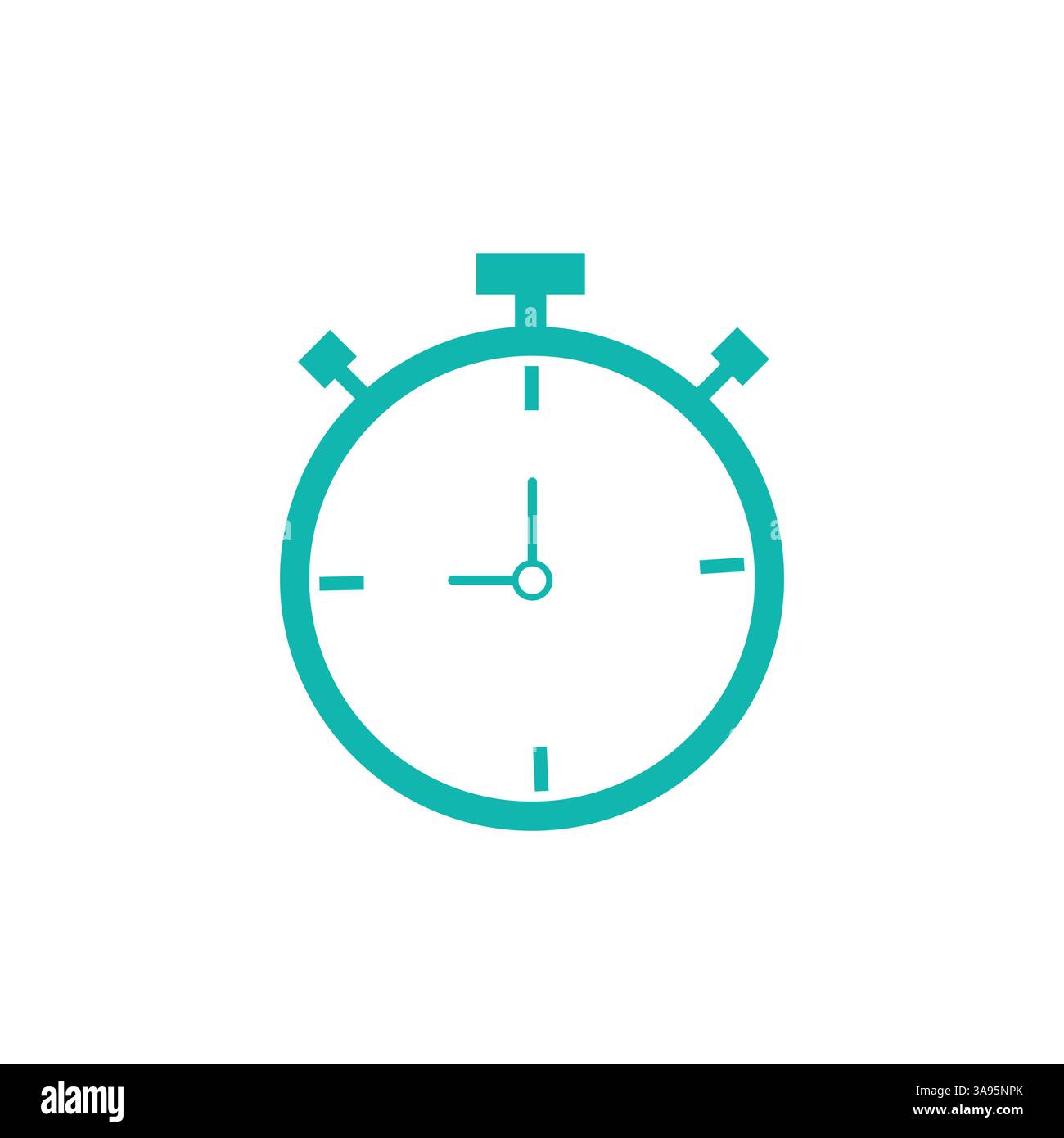 Timer icon in flat hi-res stock photography and images - Alamy