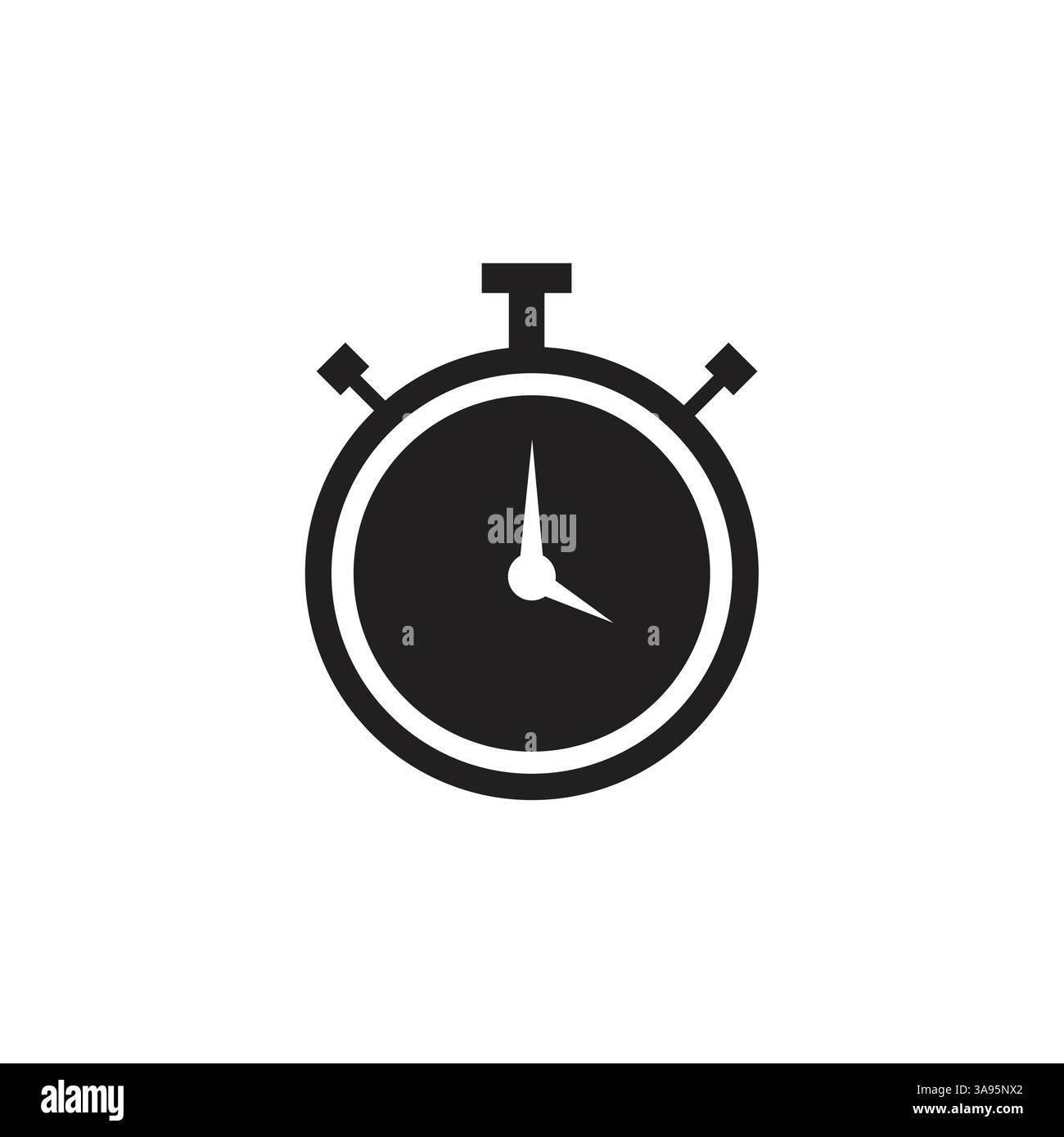 Stopwatch Icon Logo Chronometer Timer Sign Stopwatch Icon Isolated On White Background Stock