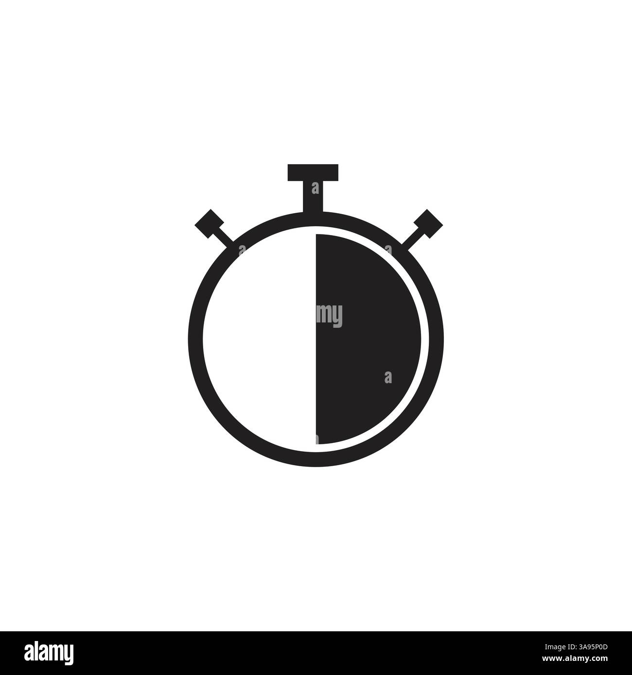 Stopwatch Icon Logo Chronometer Timer Sign Stopwatch Icon Isolated On White Background Stock