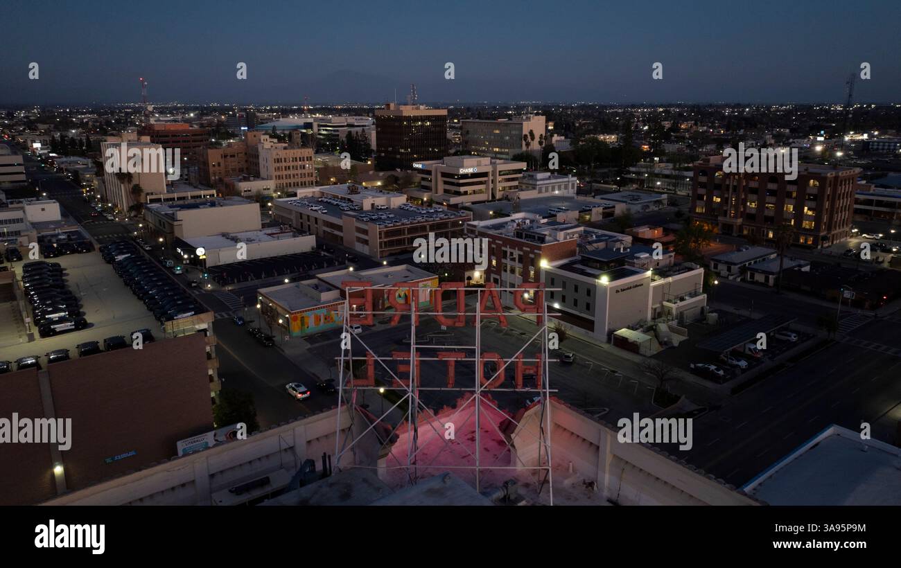 Bakersfield, California, USA - March 24, 2025: The iconic Padre Hotel's ...