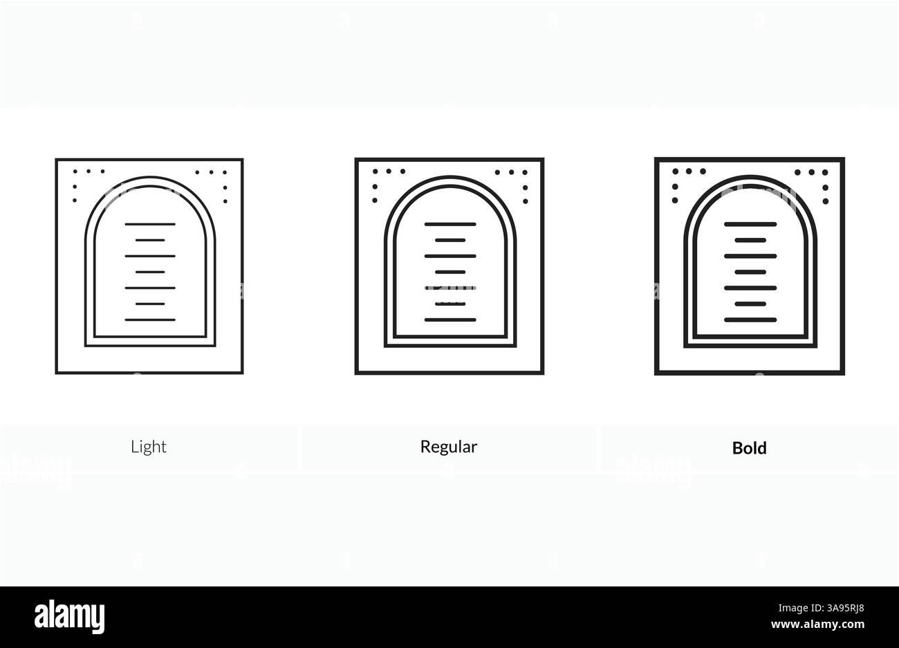 Ten commandments icon. Light, Regular And Bold style design isolated on ...