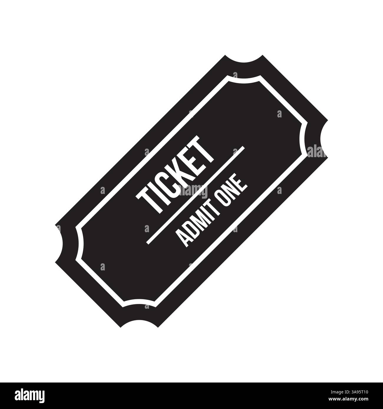 Flat Ticket icon symbol vector Illustration Stock Vector Image & Art ...