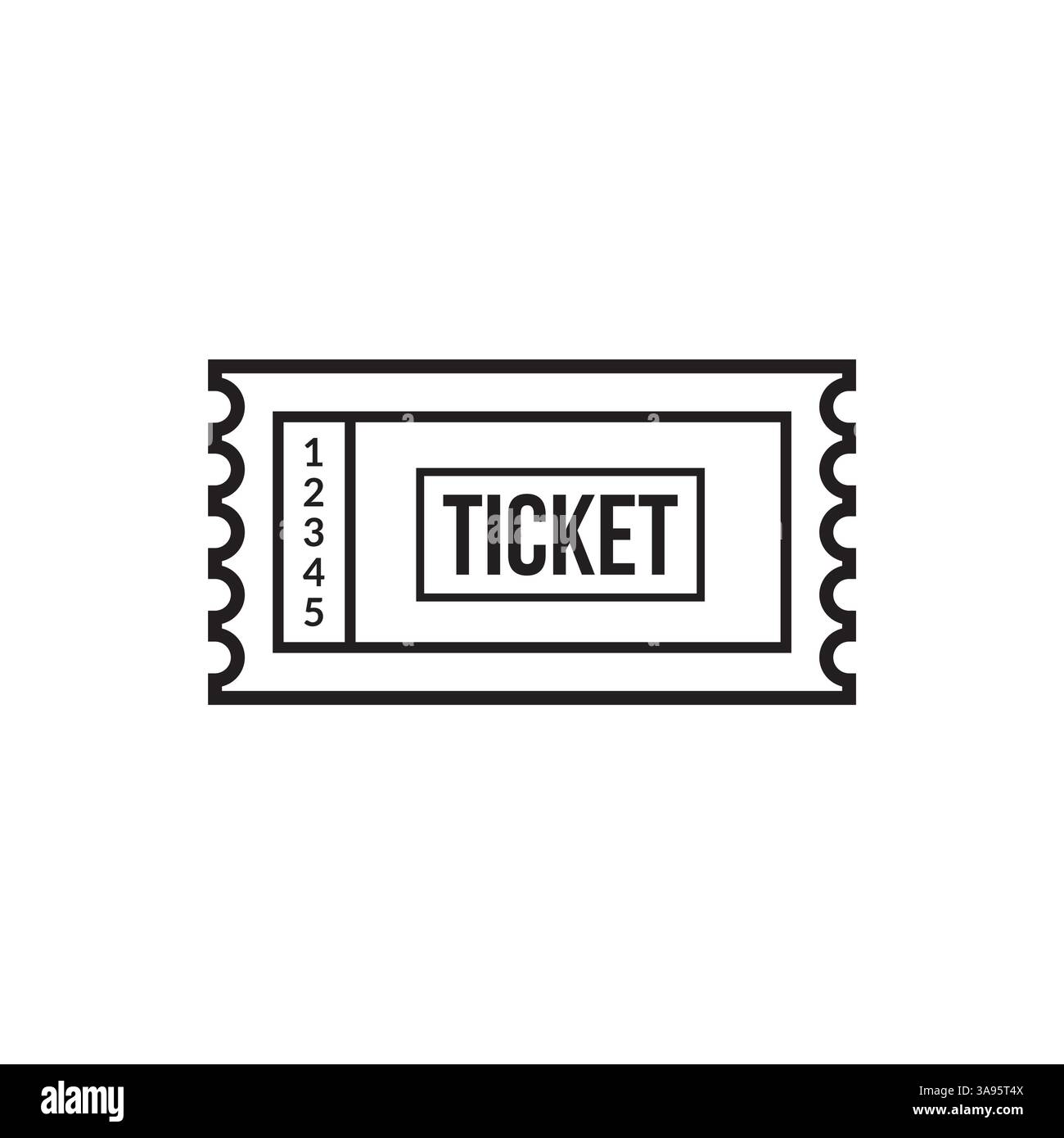Flat Ticket icon symbol vector Illustration Stock Vector Image & Art ...