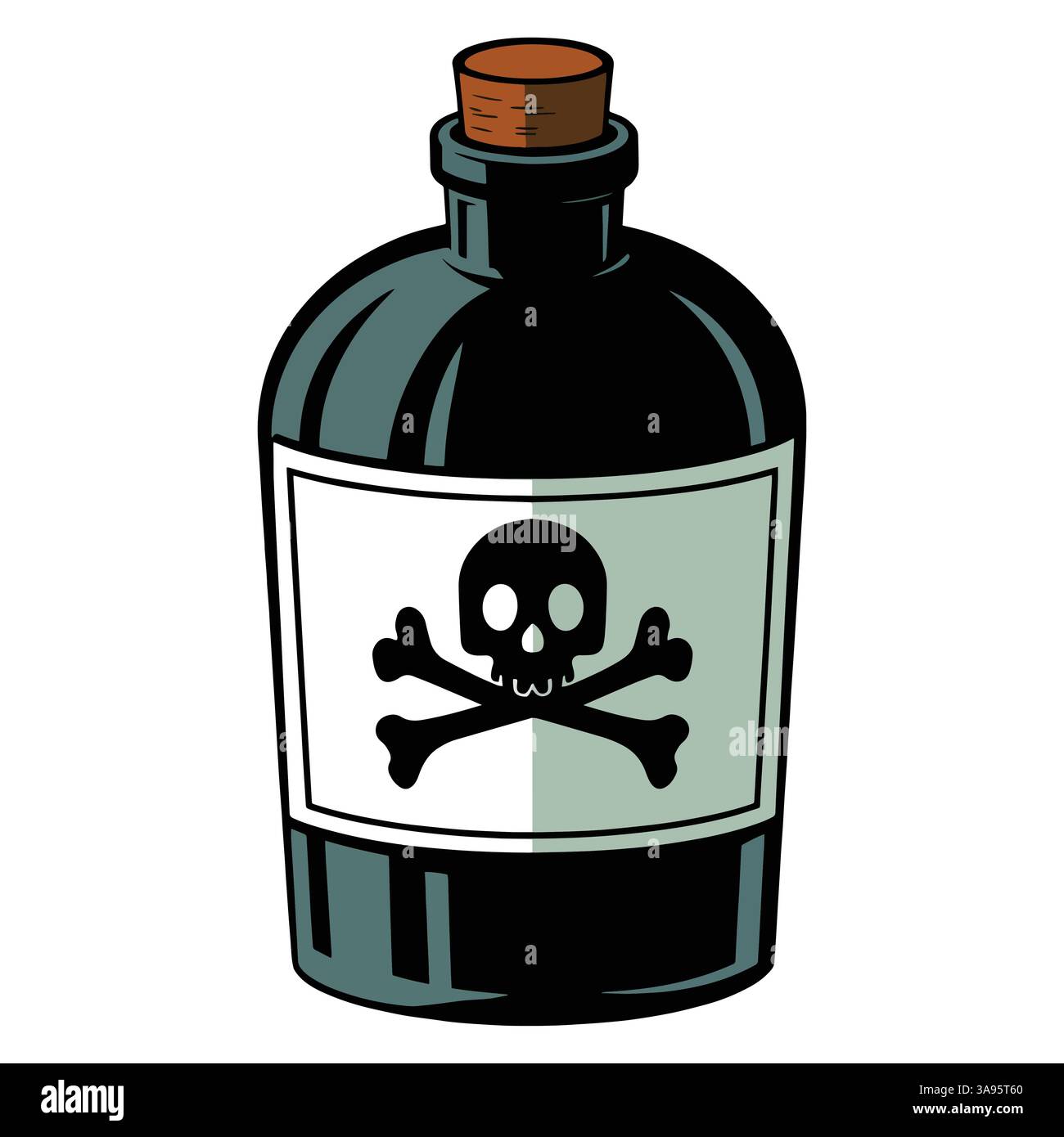 Poison bottle icon. Clipart avatar logotype in a simple vector style ...
