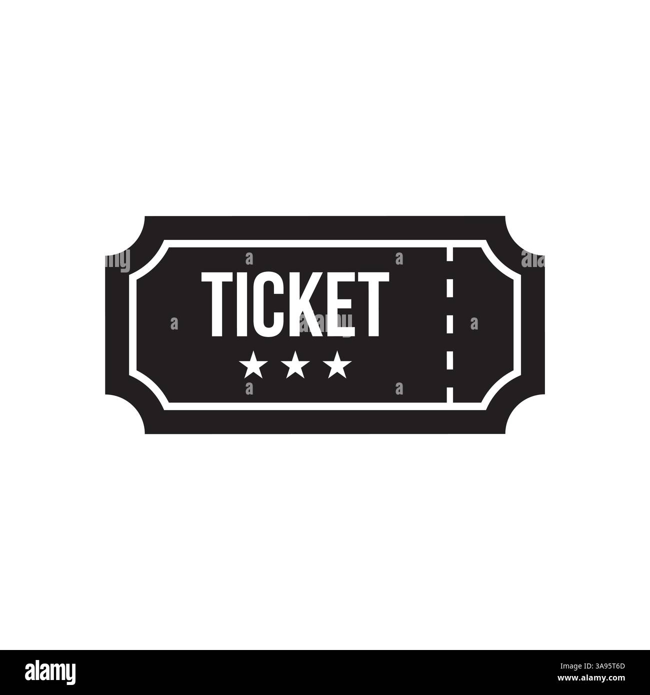 Flat Ticket icon symbol vector Illustration Stock Vector Image & Art ...