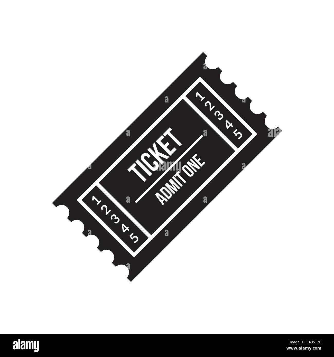 Flat Ticket icon symbol vector Illustration Stock Vector Image & Art ...
