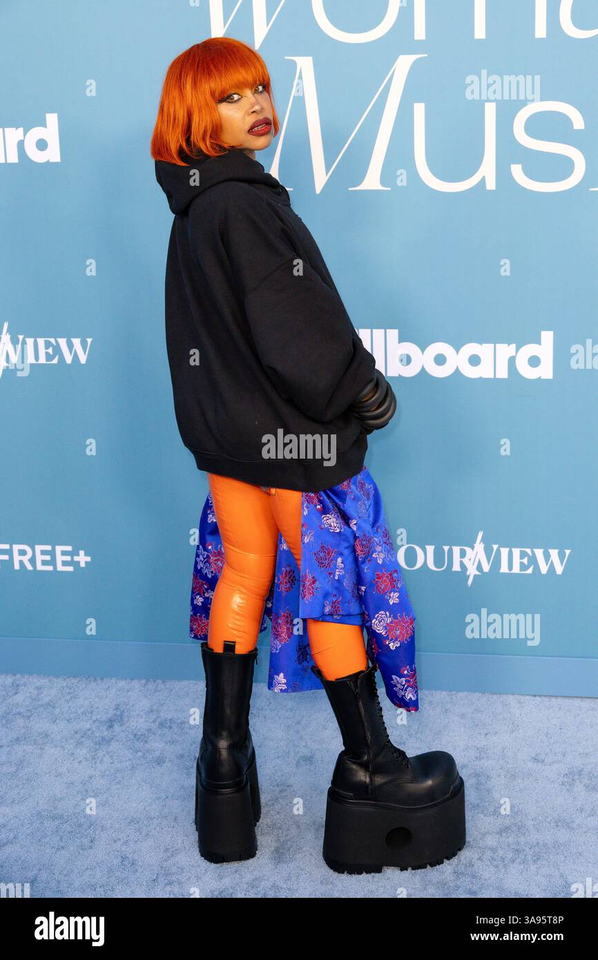 Erykah Badu attends the 2025 Billboard Women in Music event at YouTube ...