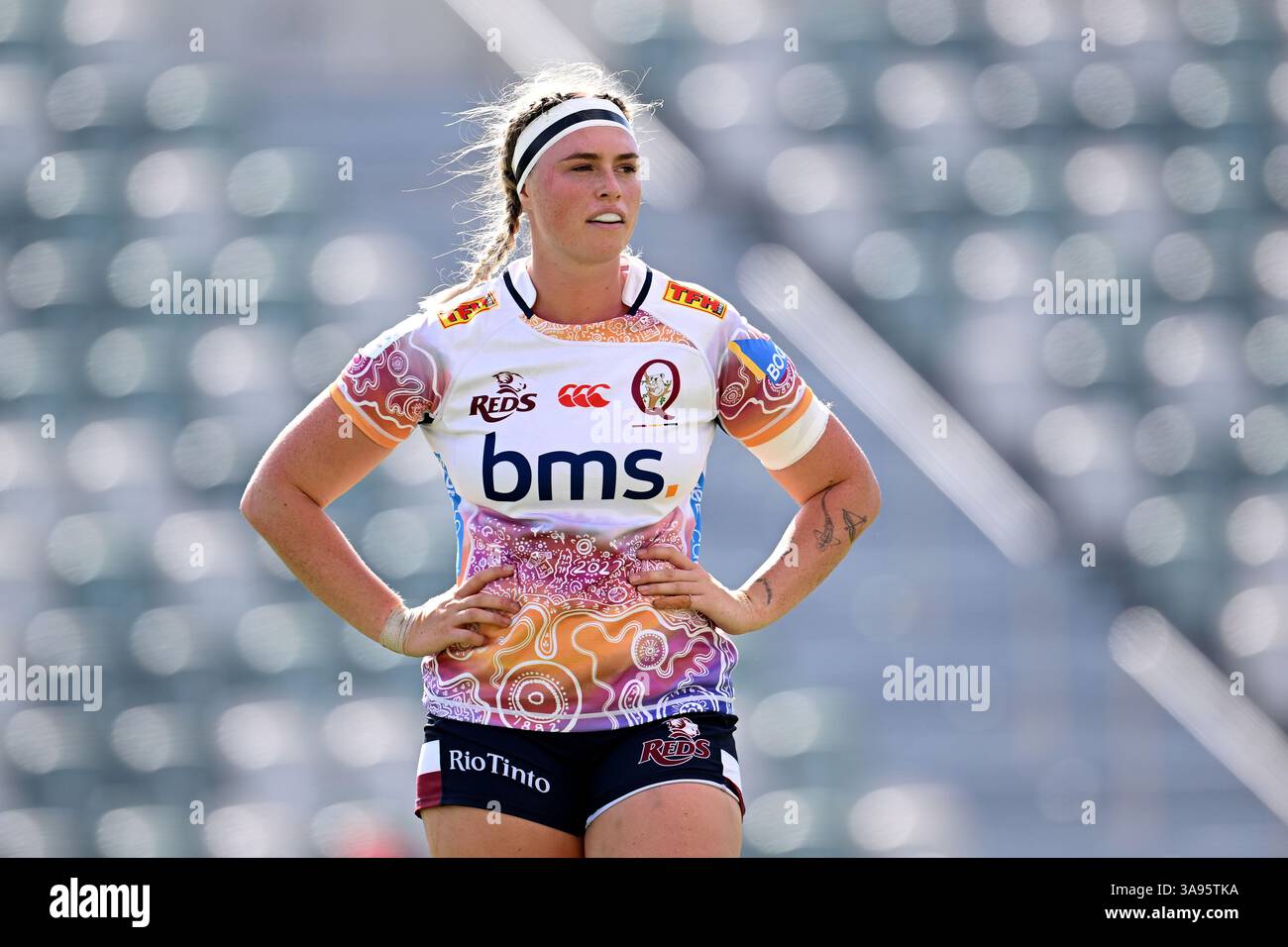 Deni Ross of the Reds during the Super Rugby Women's Round 5 match ...