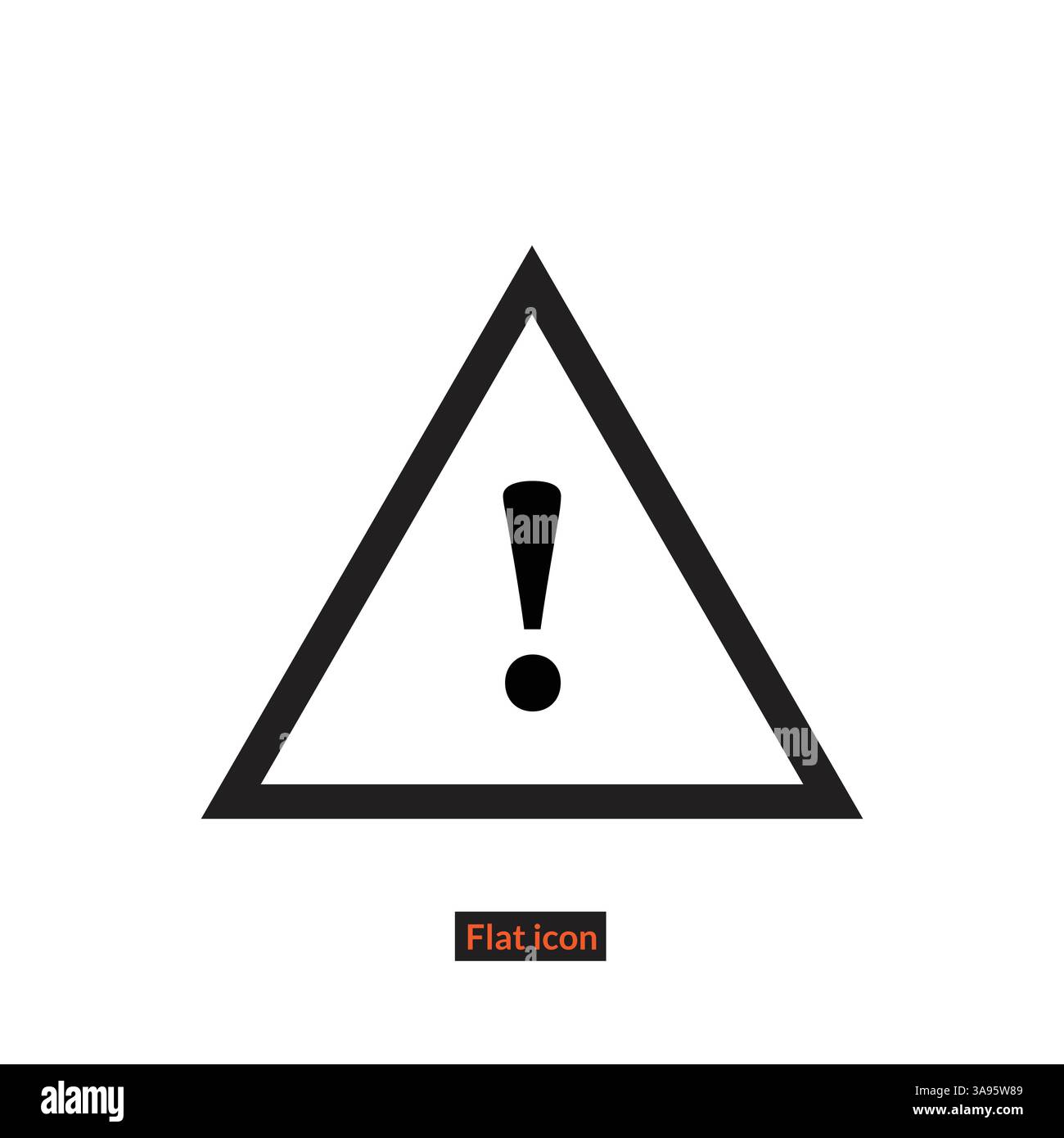 Flat Danger icon symbol vector Illustration Stock Vector Image & Art ...