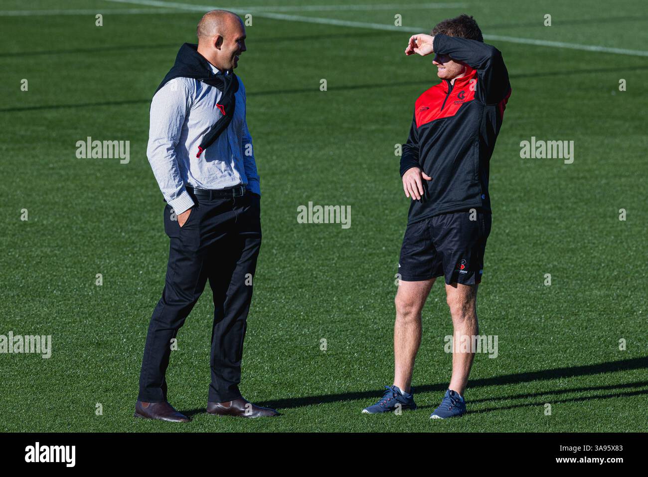 Christchurch, New Zealand, 29 March, 2025. Crusaders players Mitchell ...
