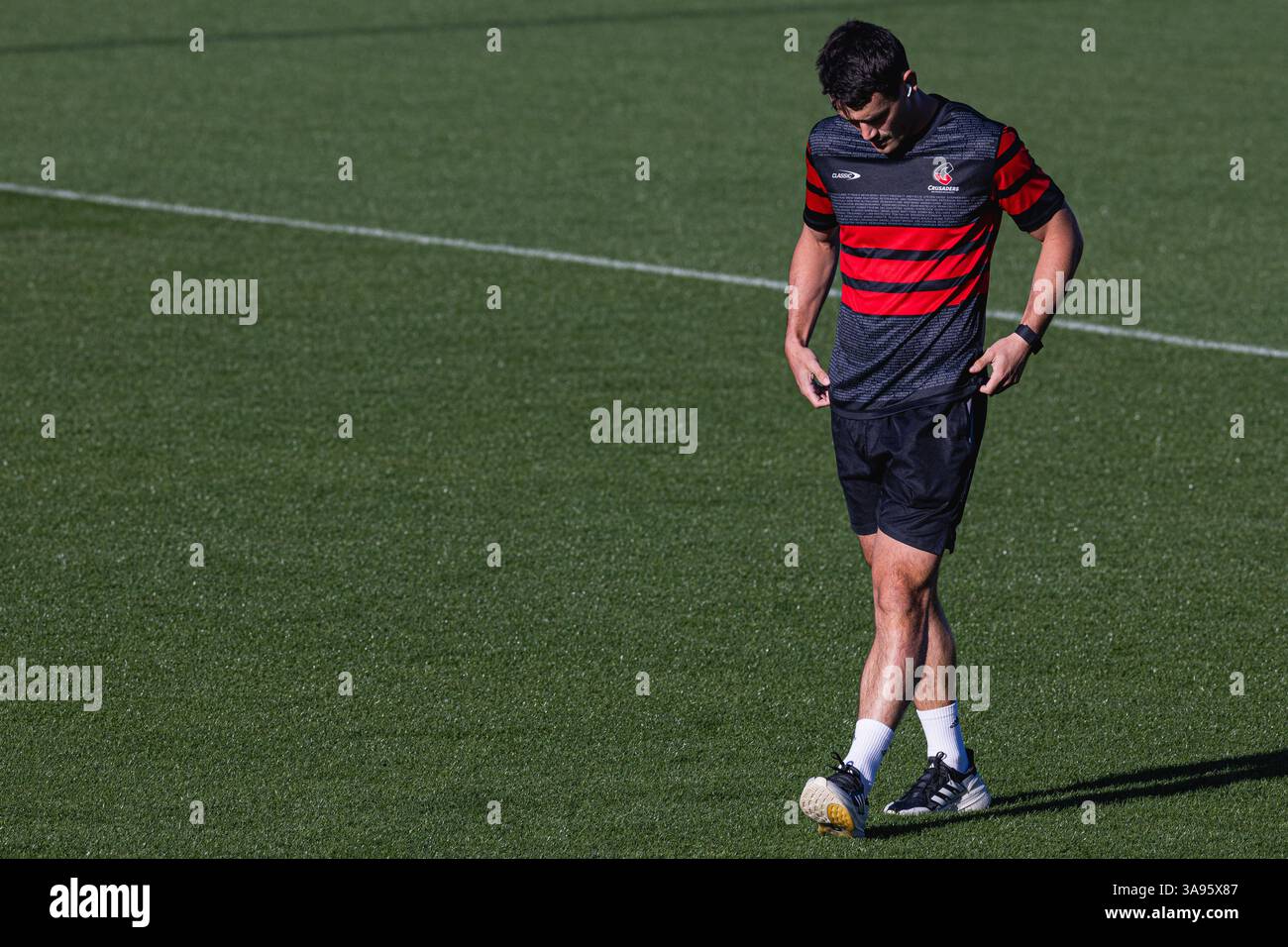 Christchurch, New Zealand, 29 March, 2025. Crusaders player Will Jordan ...