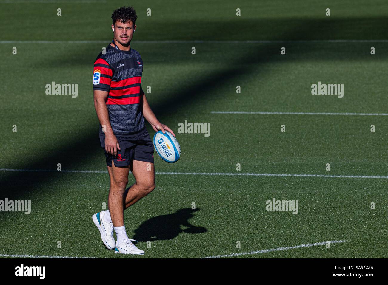 Christchurch, New Zealand, 29 March, 2025. Crusaders players Mitchell ...