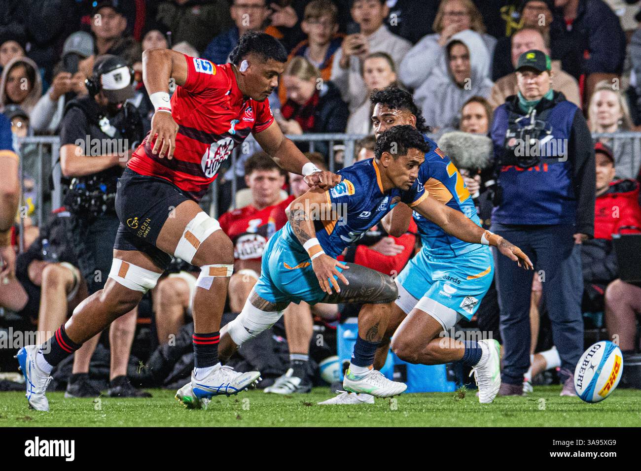 Christchurch, New Zealand, 29 March, 2025. Moana Pasifika player Tuna ...