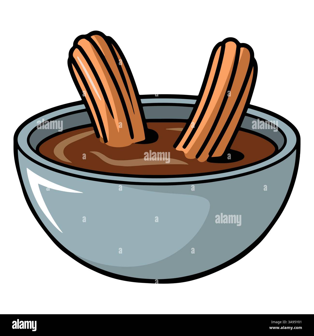 Delicious homemade churros with a rich chocolate dipping sauce, a ...
