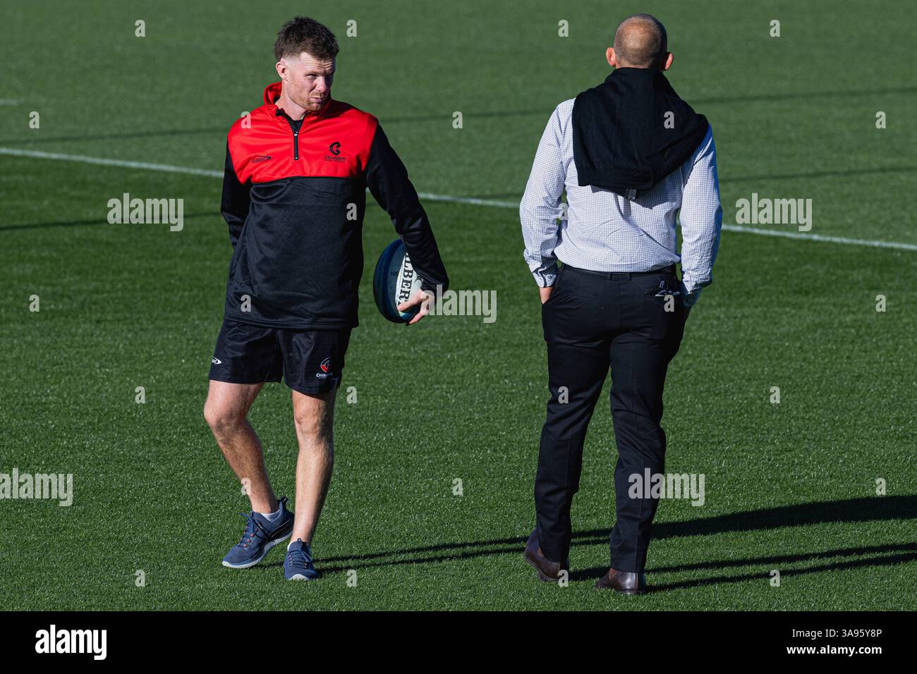 Christchurch, NEW ZEALAND - March 29: Crusaders players Mitchell ...