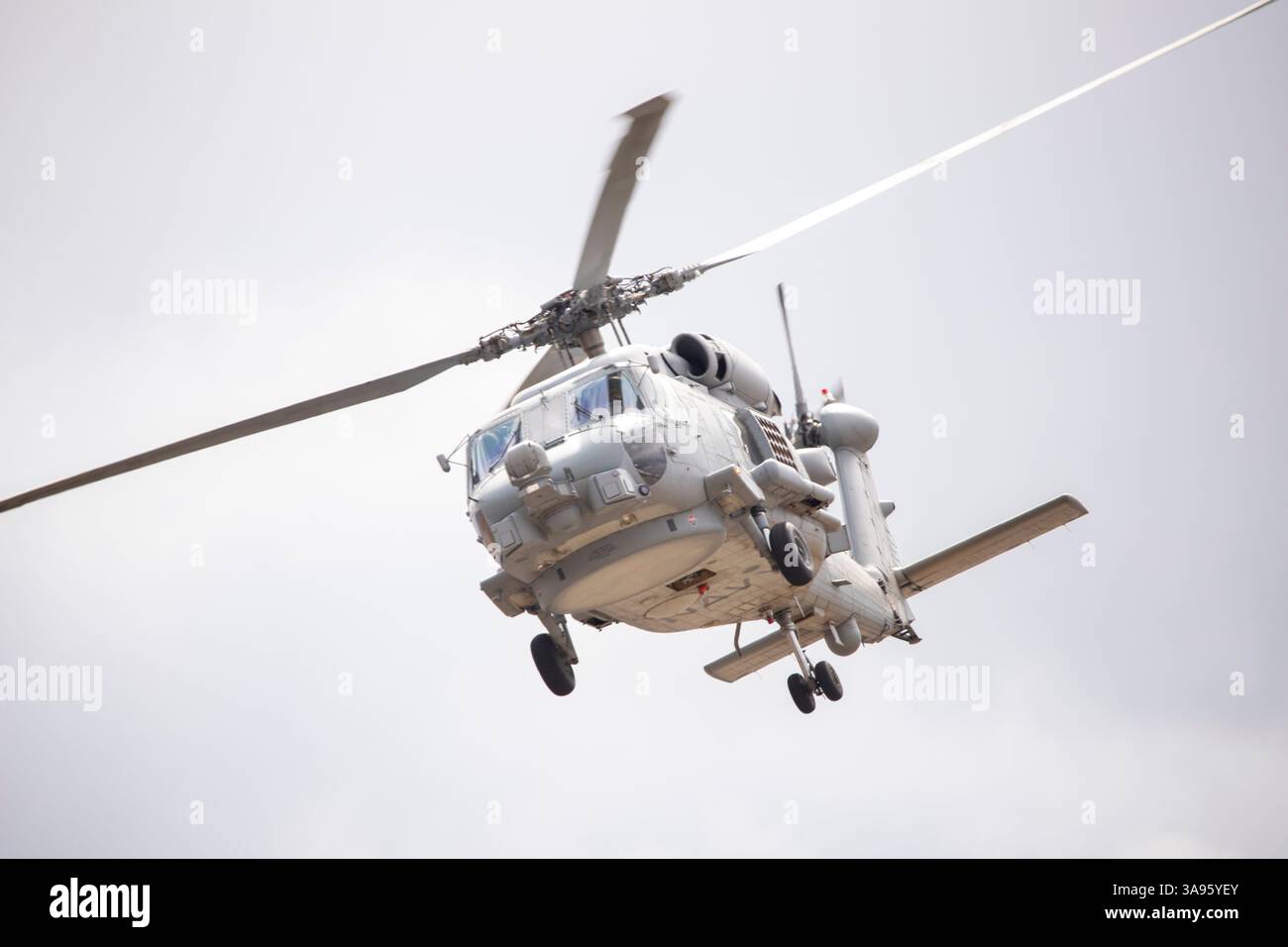 A Royal Australian Navy (RAN) SH-60 Seahawk helicopter on display at ...