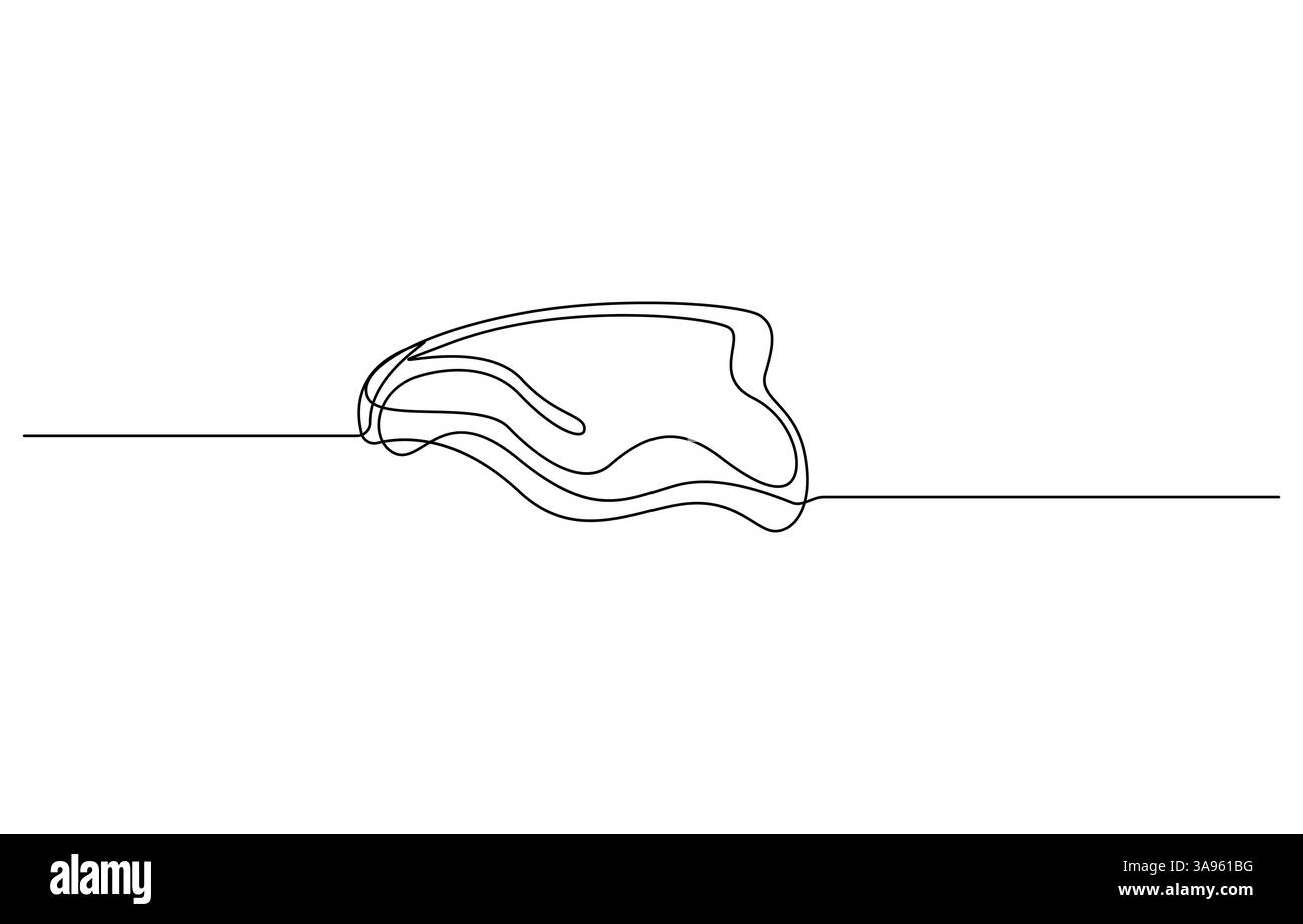 one line drawing Beef steak food icons, Continuous one line drawing of ...