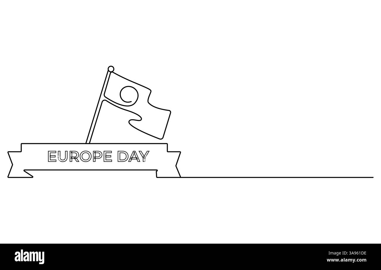 one line drawing Song Contest Europe Stock Vector Image & Art - Alamy