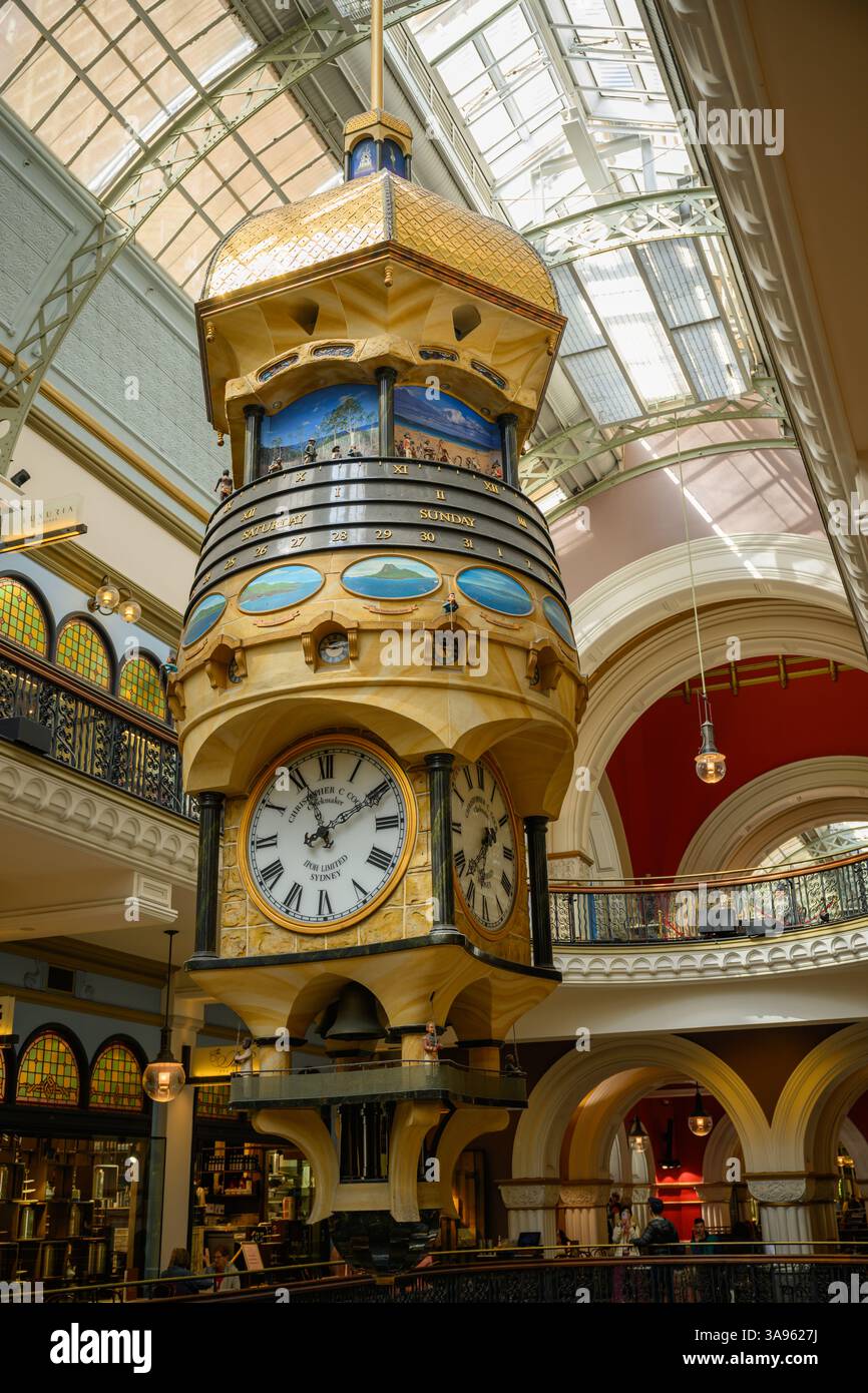 The historic hanging Ipoh Limited clock at the Queen Victoria Building ...
