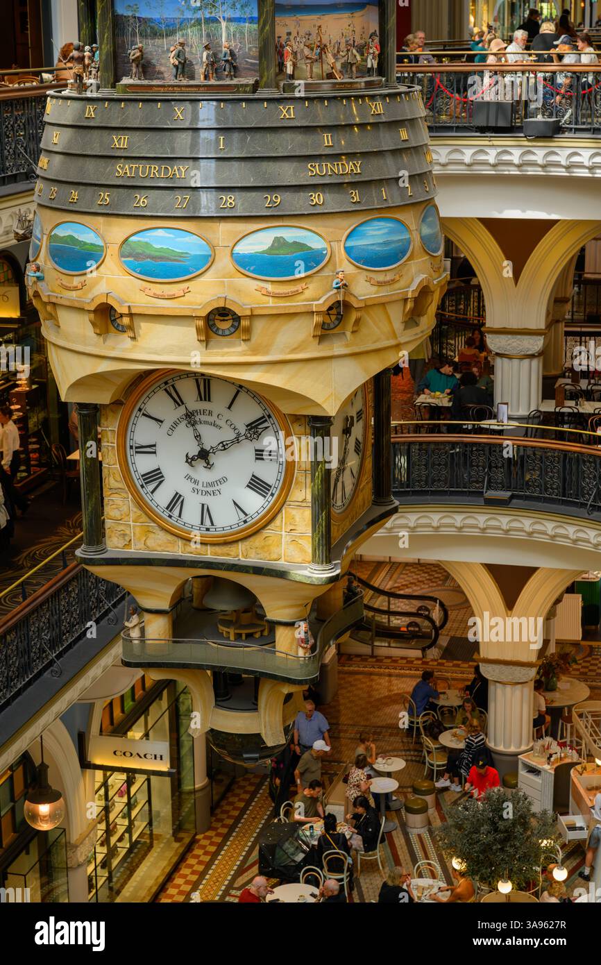 The historic hanging Ipoh Limited clock at the Queen Victoria Building ...