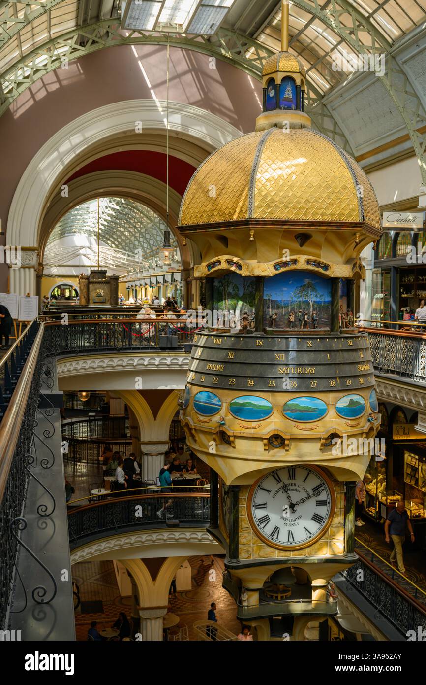 The historic hanging Ipoh Limited clock at the Queen Victoria Building ...