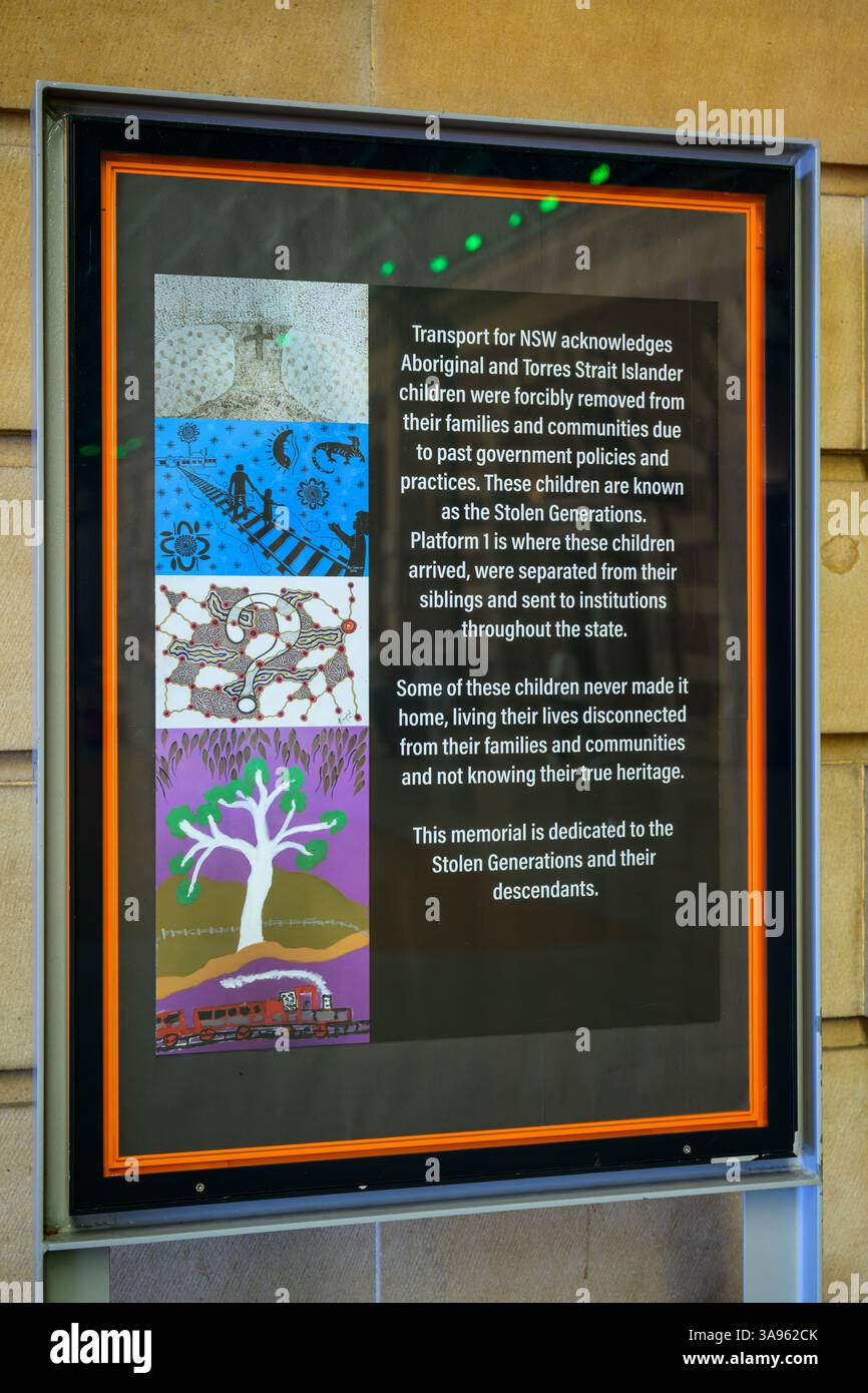 The Aboriginal Memorial located at Sydney Central railway station ...