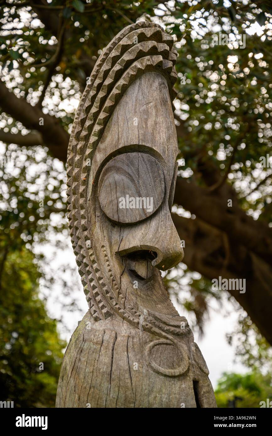 A Slit Drum from Vanuatu, at the Royal Botanic Garden, Sydney Australia ...